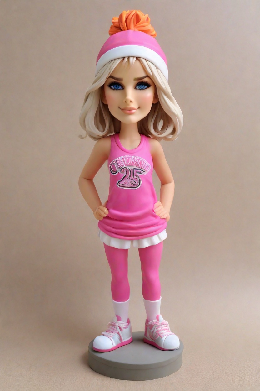 Cheerful Cheerleader Custom Bobblehead | HeartVoice Gifts