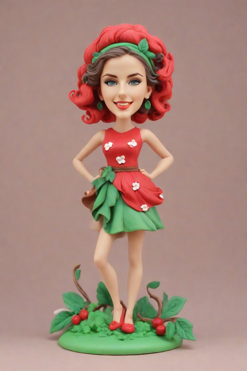 Custom Spring Celebration Cherry Bobblehead | HeartVoice Gifts