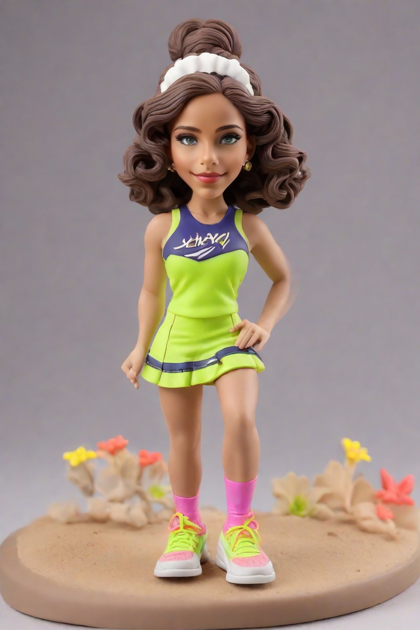 Cheerful Cheerleader Custom Bobblehead | HeartVoice Gifts