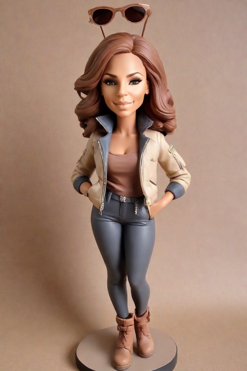 Custom Aviator Chic Bobblehead | HeartVoice Gifts